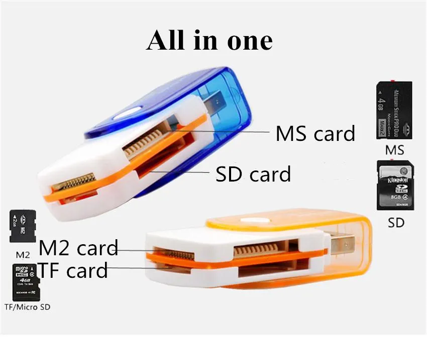 Memory Stick Duo Reader All In One USB 2.0 Card Reader For Micro SD ...