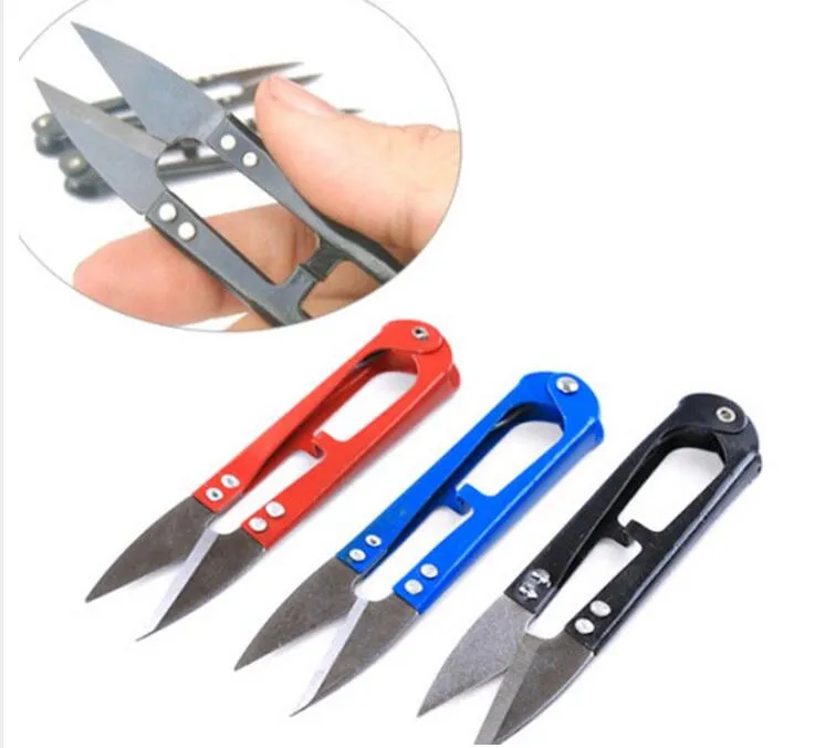 U-Shaped Stainless Steel Sewing Scissors Embroidery Thread Cutter Cross ...