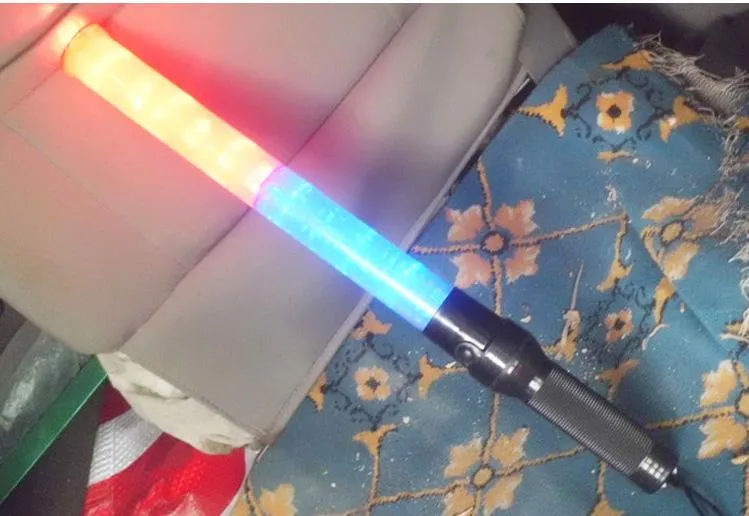 High-Visibility LED Traffic Wand - Dual Color Flashing Safety Baton ...