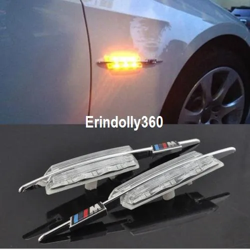 Bright Clear LED Side Marker Light Turn Signal For BMW M E81 E88 E60 ...