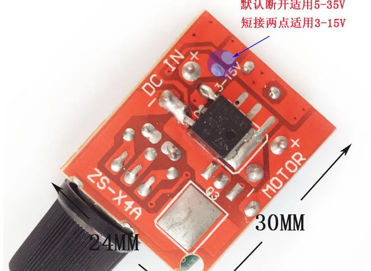 Mini DC Motor Speed Controller Adjustable PWM Governor For 3V 35V, LED ...
