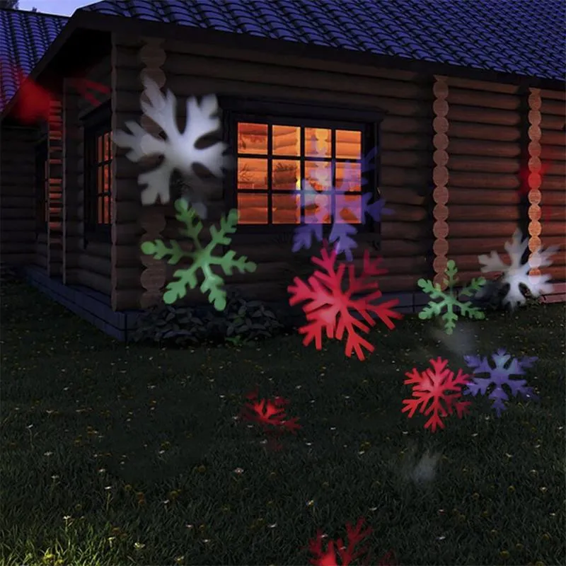 Christmas Snowflake Laser Lights Snow LED Landscape Light Outdoor ...