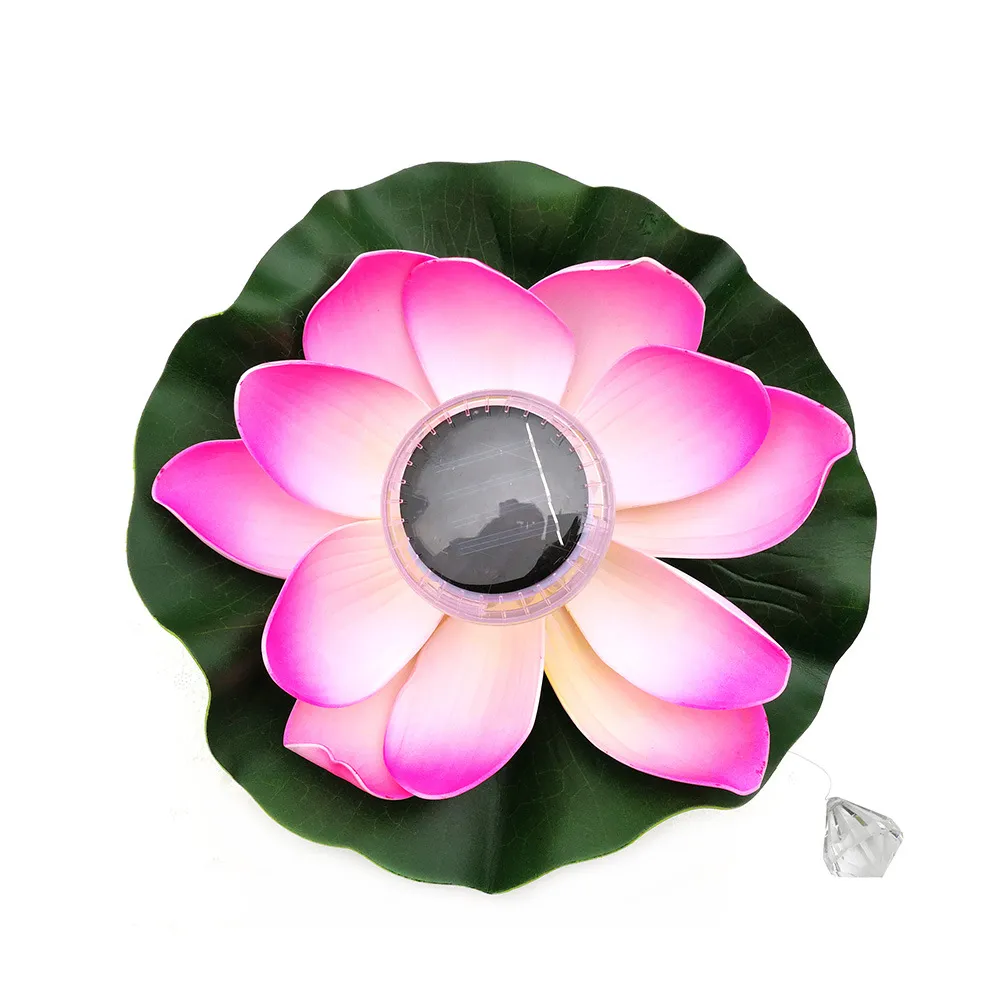 Colorful Floating Solar LED Lotus Solar Interaction Wall Lamp For Pool ...