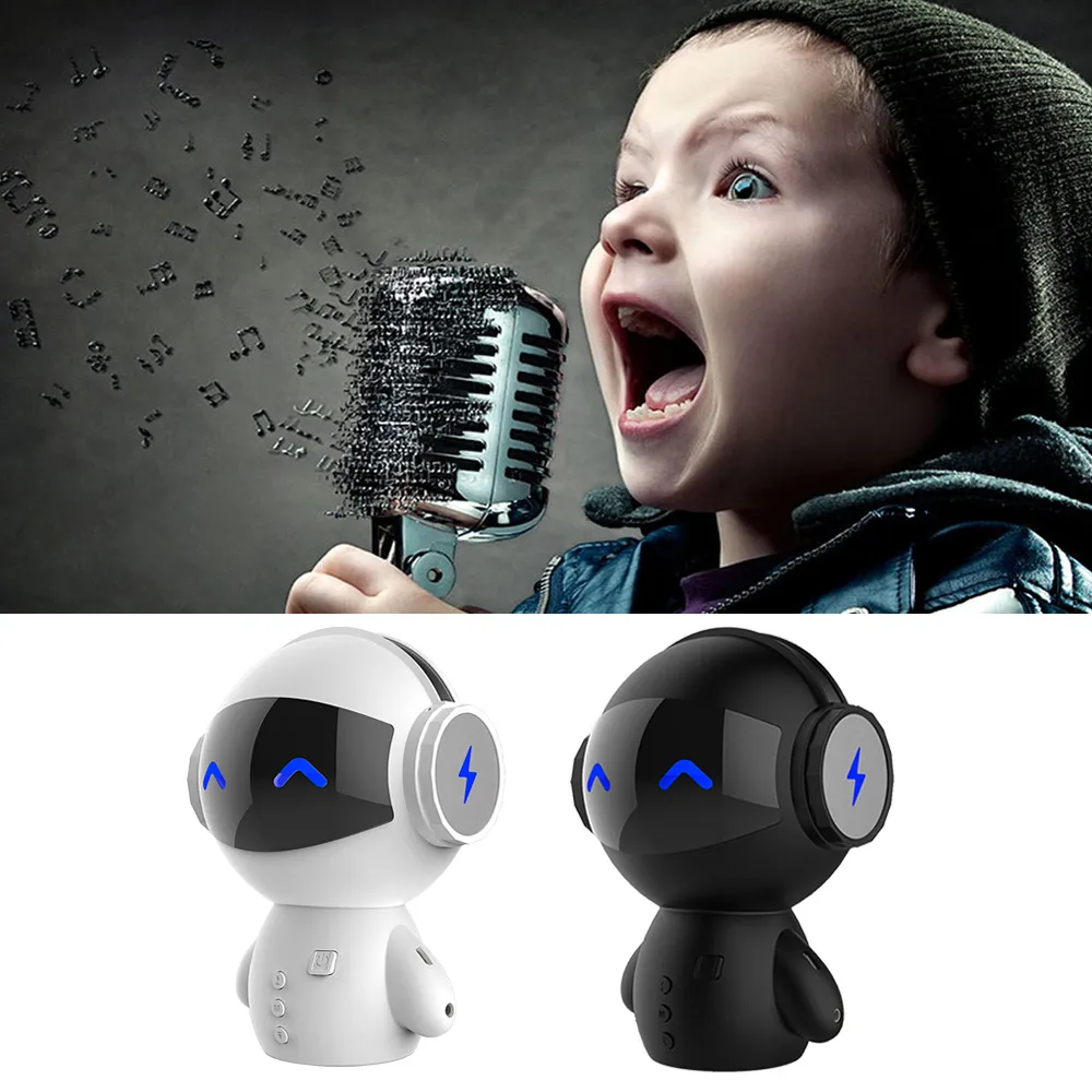 Robot Mini Bluetooth Speaker | Portable Subwoofer With Power Bank TF ...