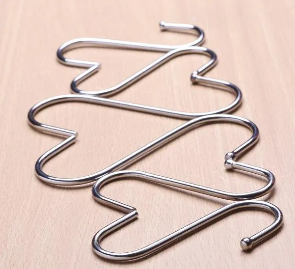 Metal S Shaped Hooks Durable Stainless Steel Hanger Holder for Clothing ...