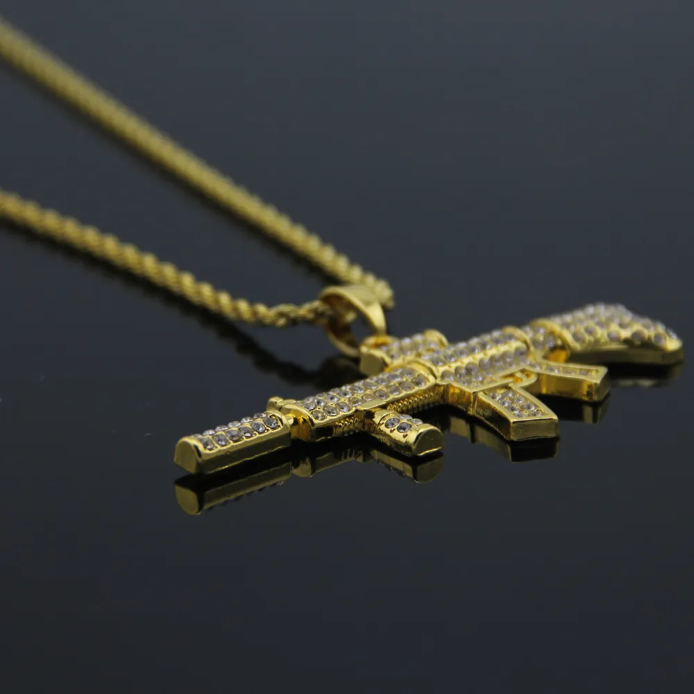 Hip Hop New York Men's Men's Gold Cross Pendant 18k Gold Plated Rapper ...