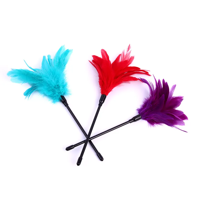 29cm Red Feather Flirt Stick Tickler Happy Spanking Aid Teasing Erotic