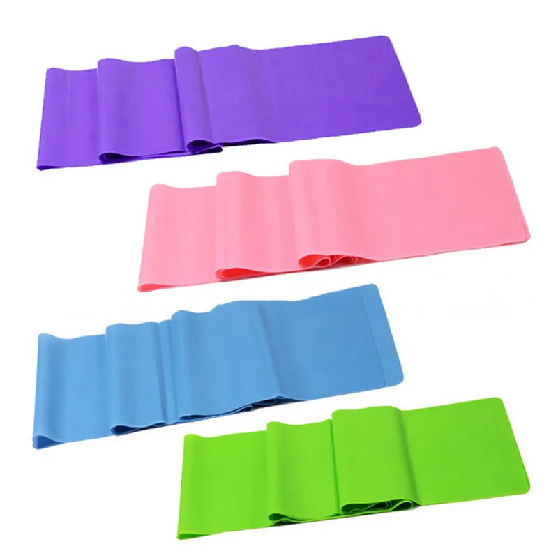 Trendy!!! Yoga Pilates Rubber Stretch Strap Yoga Resistance Bands ...