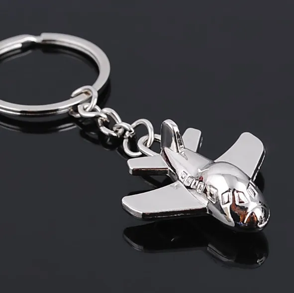 New Alloy Metal Small Plane Key Chain 3D Plane Model Aircraft Keyfob ...