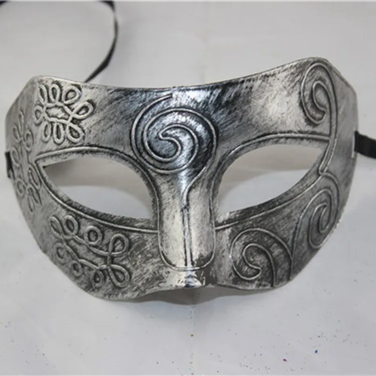 Retro Roman Gladiator Halloween Party Metal Mask Unisex Mardi Gras ...