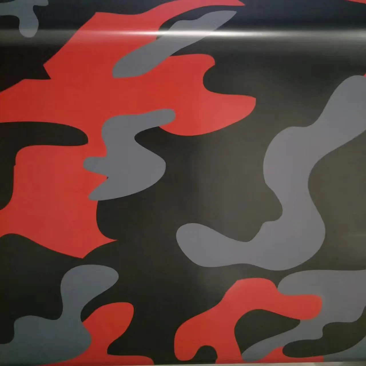 Large Red Camo Vinyl Red Camo Vinyl Wrap Film With Air Release 1.52x30m ...