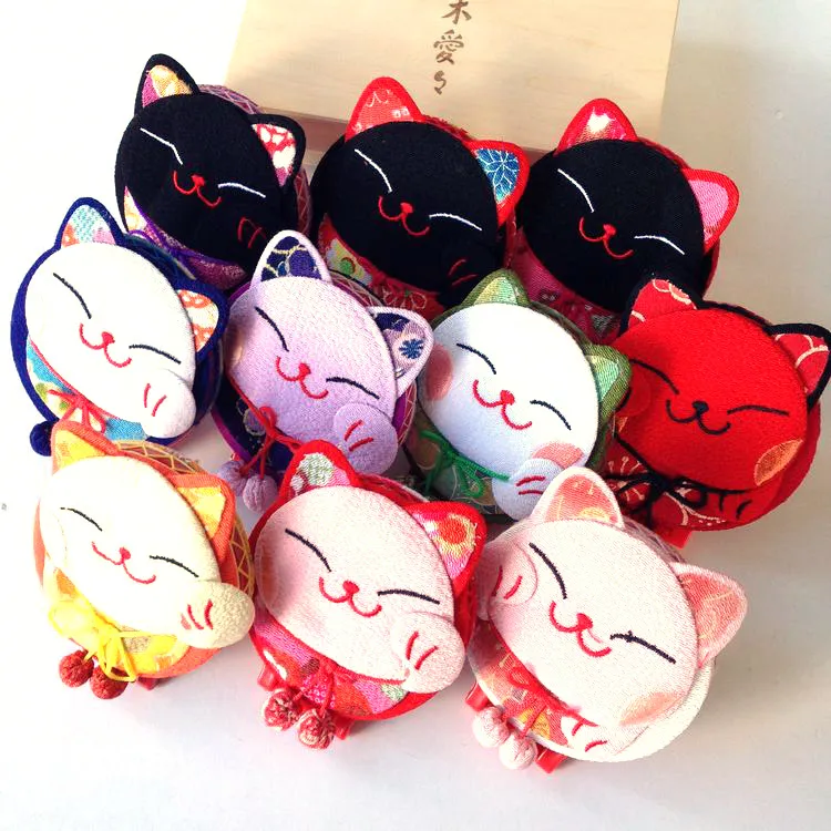 Travel Make Up Mirror: Cute Fabric Cat Compact Makeup Mirrors With Two ...