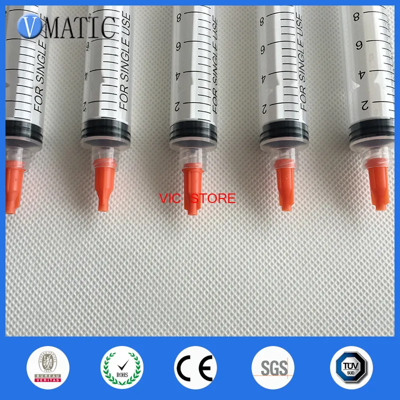 Wholesale VMATIC 5 Pack Plastic Filler Hand Syringes With Red Tip Cap ...