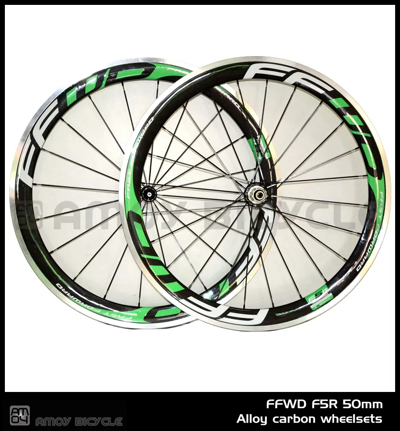 Premium 700C Carbon Road Bike Wheelset - 50mm Clincher Rims ...