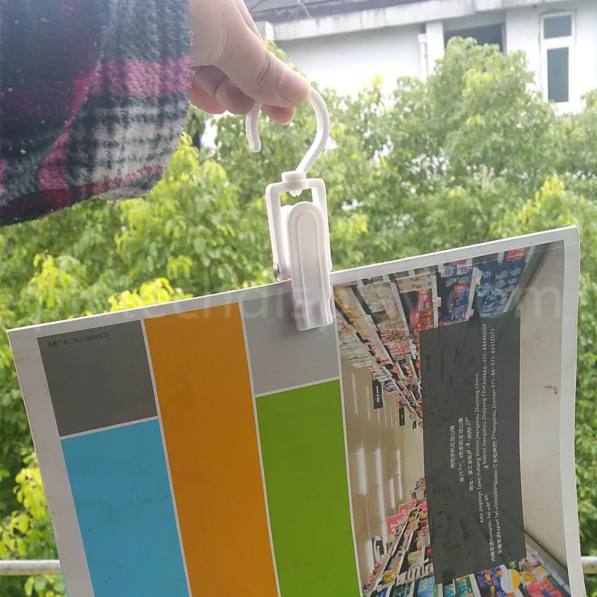 Wholesale Plastic POP Hanging Sign Display Clamps Rotatable Clips With ...