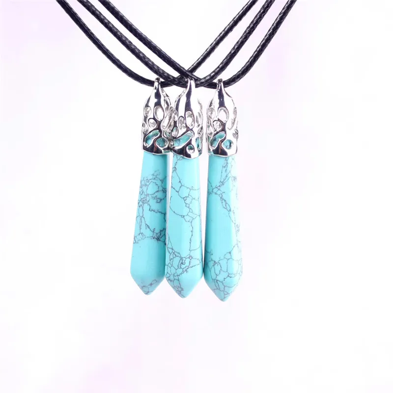 Green Turquoise Princess Turquoise Necklace With Chakra Cut Gemstone ...