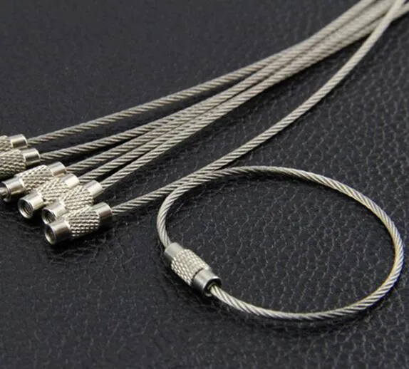Bulk 1000 Stainless Steel Wire Keychains - Heavy Duty Cable Key Rings ...