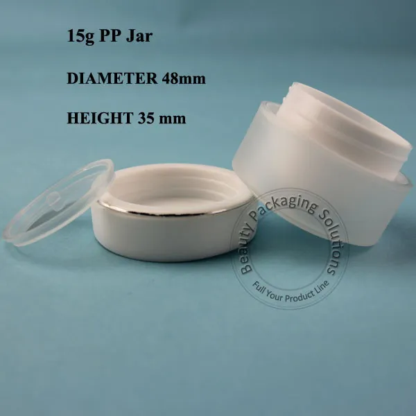 15G Plastic Small Travel Cosmetic Jars Refillable Cream Containers ...