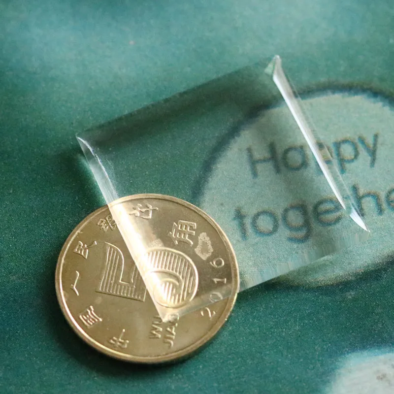 Crystal-Clear 25.4mm Square Epoxy Resin Stickers | Highly Transparent ...