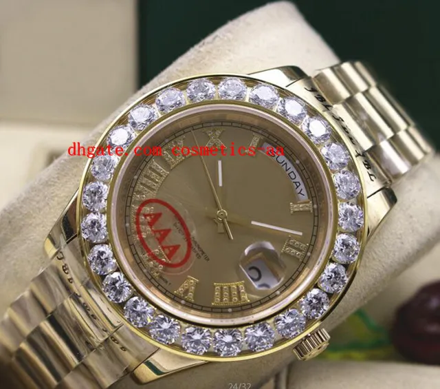 Luxury Watch Amazing Gold Dial Mens II 18k 41MM... From Cosmetics Aa ...