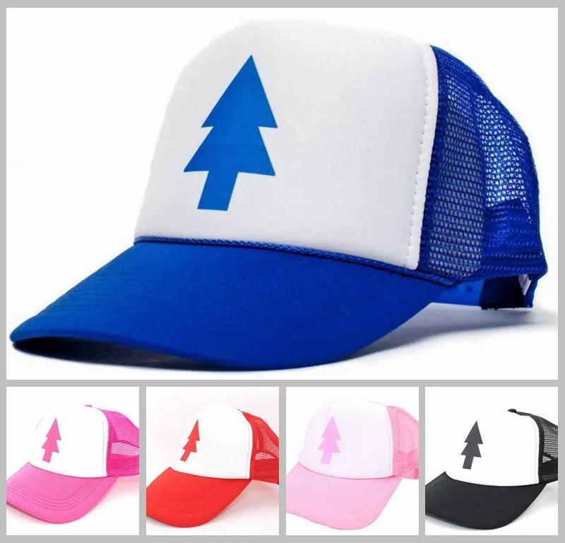 Gravity Falls Hat - Blue Pine Tree Baseball Cap, Cartoon Trucker ...