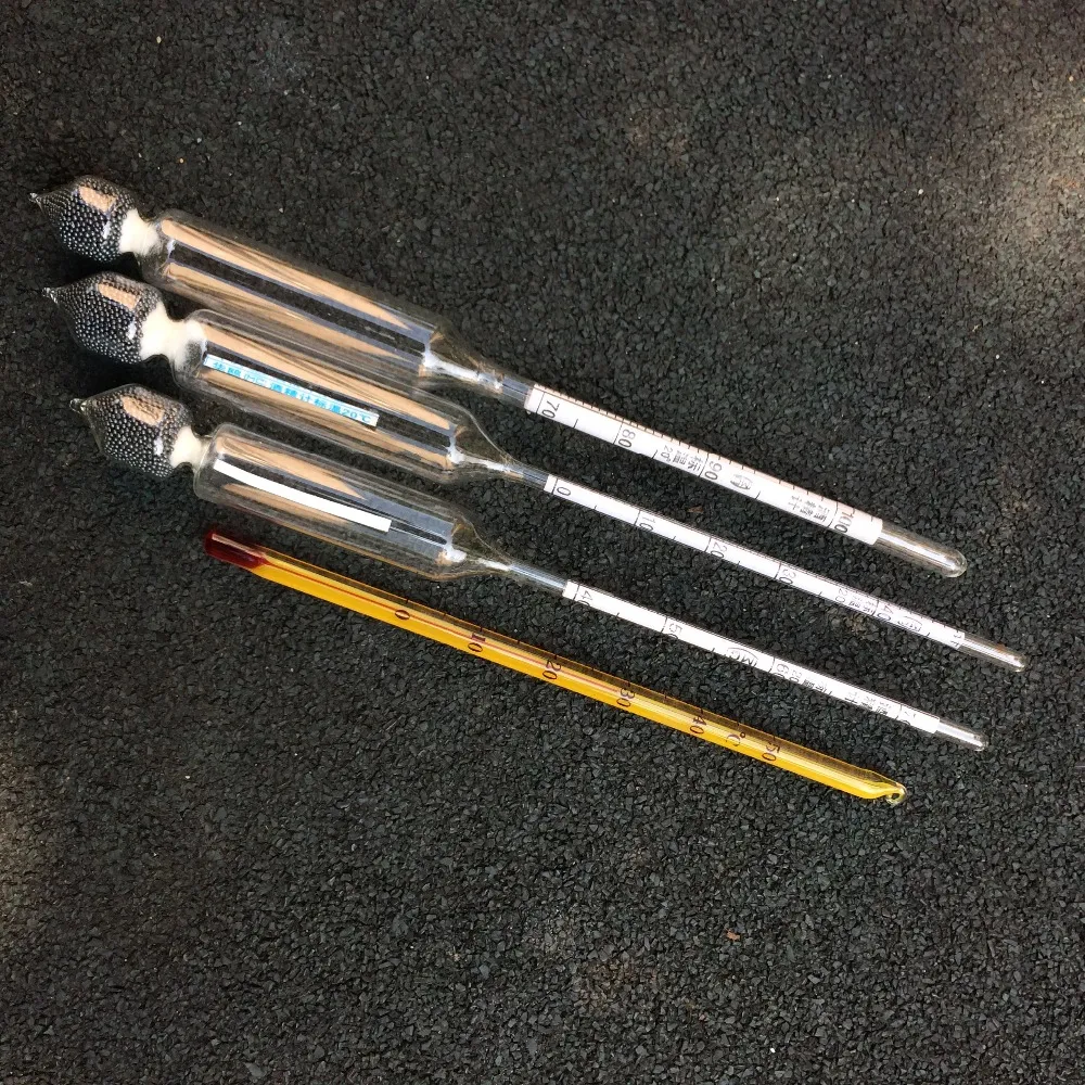 Wholesale Vintage Alcohol Meter Set With Thermometer Wine Alcohol ...