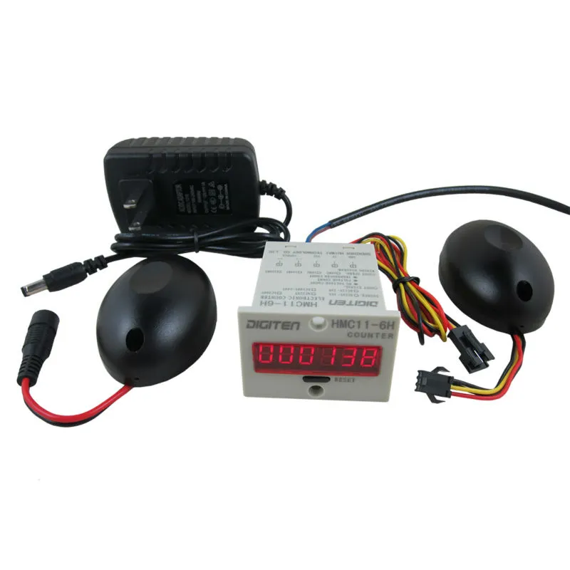 Tally Counter Digital, AC100 240V 6 Digit Red LED People Counter With ...
