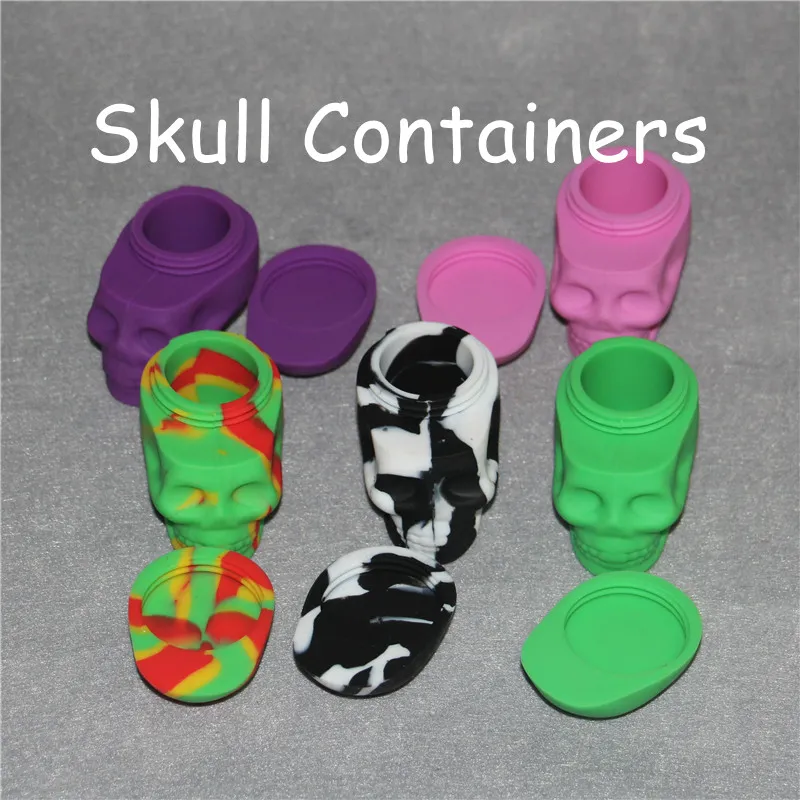 Skull Shape 15ml Nonstick Silicone Container Food Grade Silicone ...