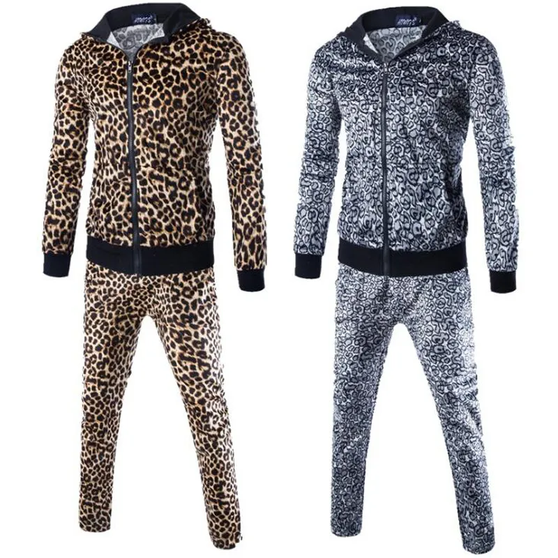 Men Sportswear Hoodie And Joggers Set Leopard... From Oldriver, $46.23 ...