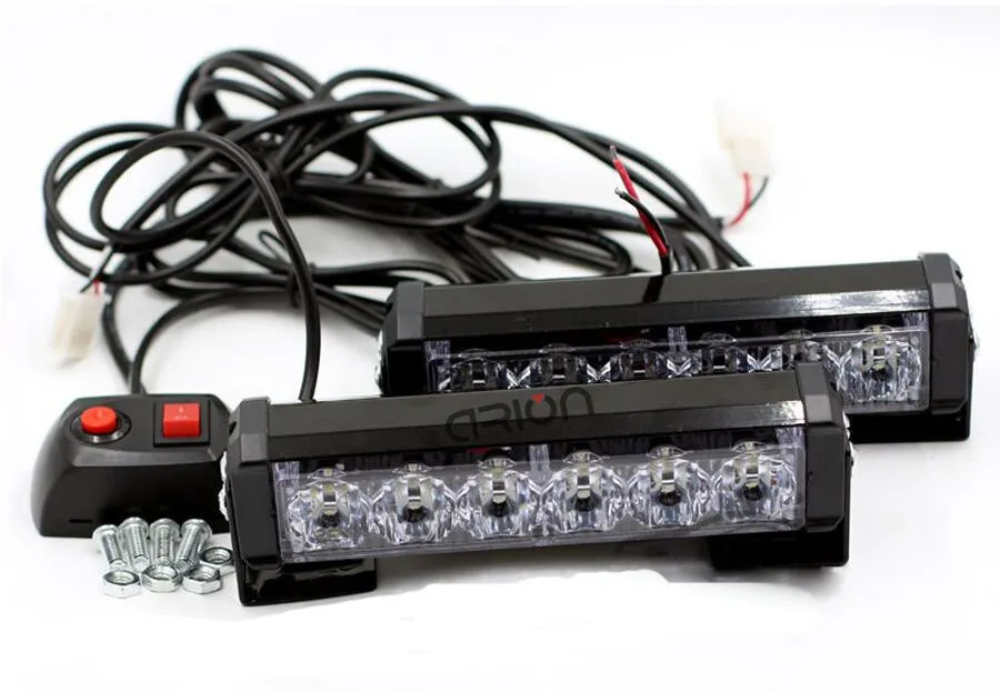High Intensity Emergency Flashing Lights For Vehicle 12 LED, 2x6 ...