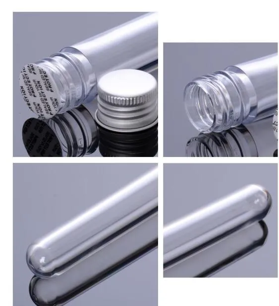 Clear PET Mask Test Tube 25ml With Aluminum Cap For Beauty Sampling ...