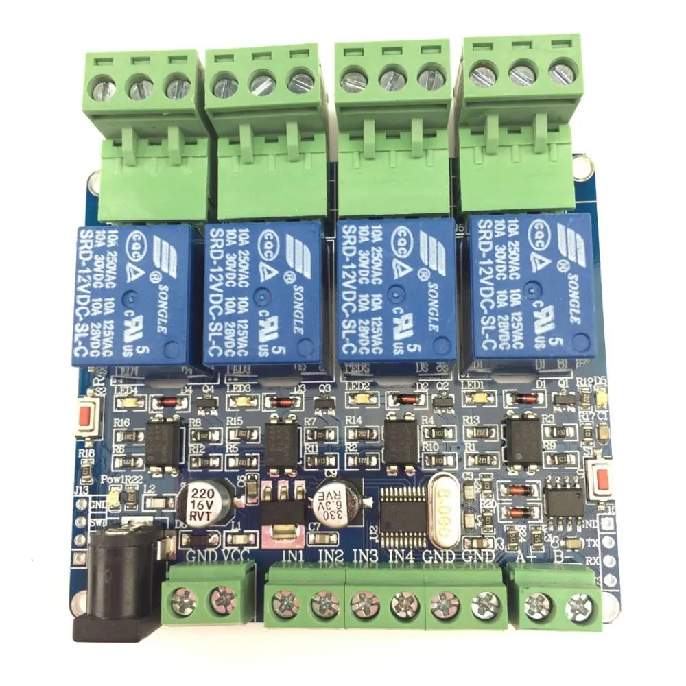 5V 4 Channel Relay Module STM8S103 Control Board, Mini Relay System ...