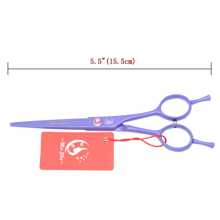 Meisha 5.5 Sharp Edge Purple Hair Scissors JP440C Stainless Steel ...