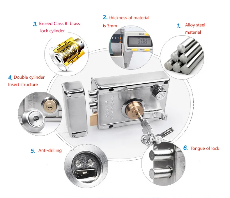 A Style Exterior Door Security Lock Anti Theft Lock Super Class B ...