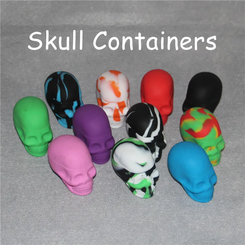 Skull Shape 15ml Nonstick Silicone Container Food Grade Silicone ...