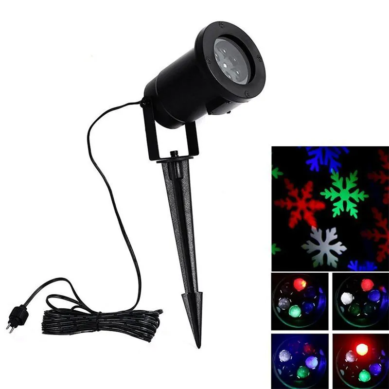 Christmas Snowflake Laser Lights Snow LED Landscape Light Outdoor ...