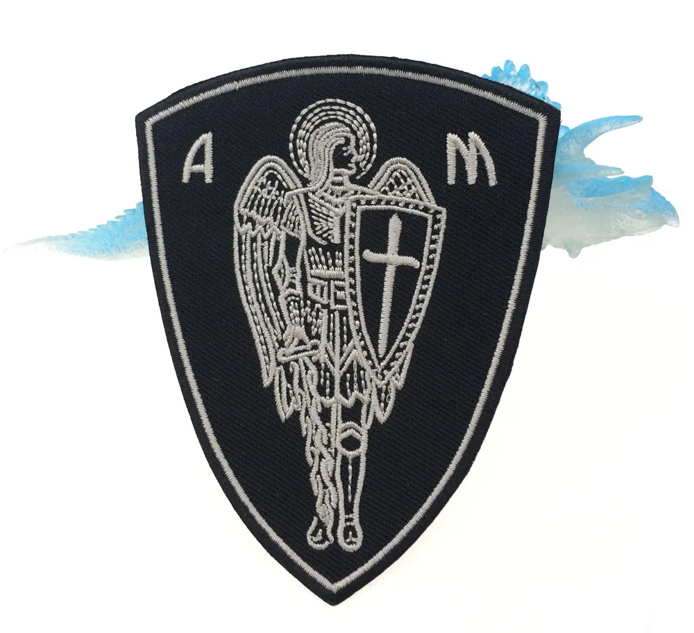 Angel Shield Warrior Embroidery Iron On Patches For Diy Medieval Shirt ...