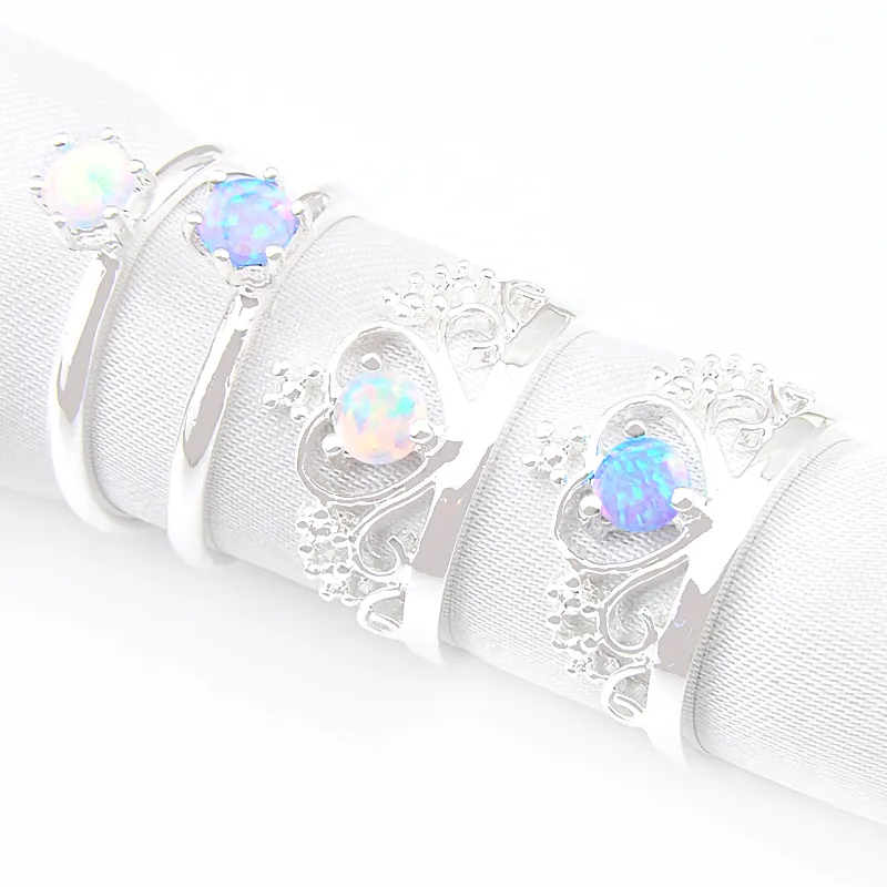 DHgate.com:925 Sterling Silver Fire Opal Crown Rings, Classic Holiday ...