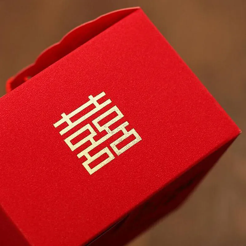 Creative Traditional Chinese Red Wedding Cake Favor Gift Box Candy ...
