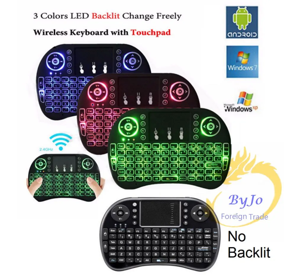 Mini Wireless Keyboard with Touchpad - 2.4GHz Air Mouse Remote for ...