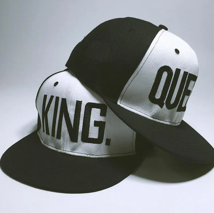 KING QUEEN Snapback Hat Acrylic Couple Baseball Cap Men Women Lovers ...