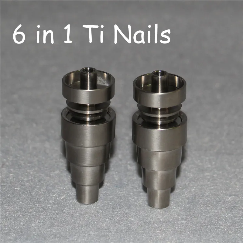 Grade 2 Titanium Nail 6 In 1 Dab Nail Set, Domeless Ti Nail For Oil ...