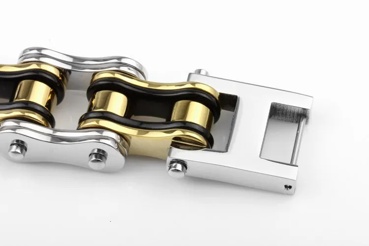 Punk Rock Jewelry Stainless Steel Bicycle Chain Bracelet Biker ...