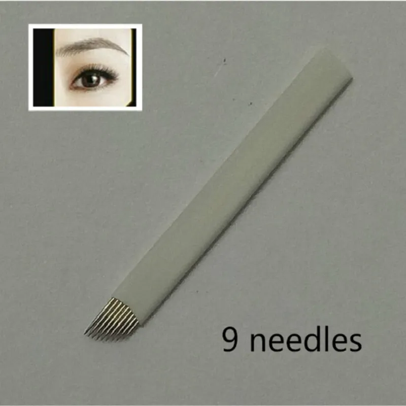 Permanent Eyebrow Pencil 9 Pin Microblading Needles, Disposable Blades ...