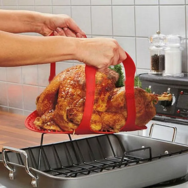 DHgate.com:Thanksgiving Silicone Roast Lifter - Heat Resistant, Red, 2 ...