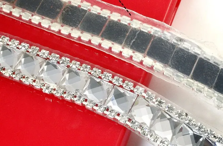 DHgate.com:Rhinestone Chain Trim, Silver Iron-on Hotfix Crystal ...