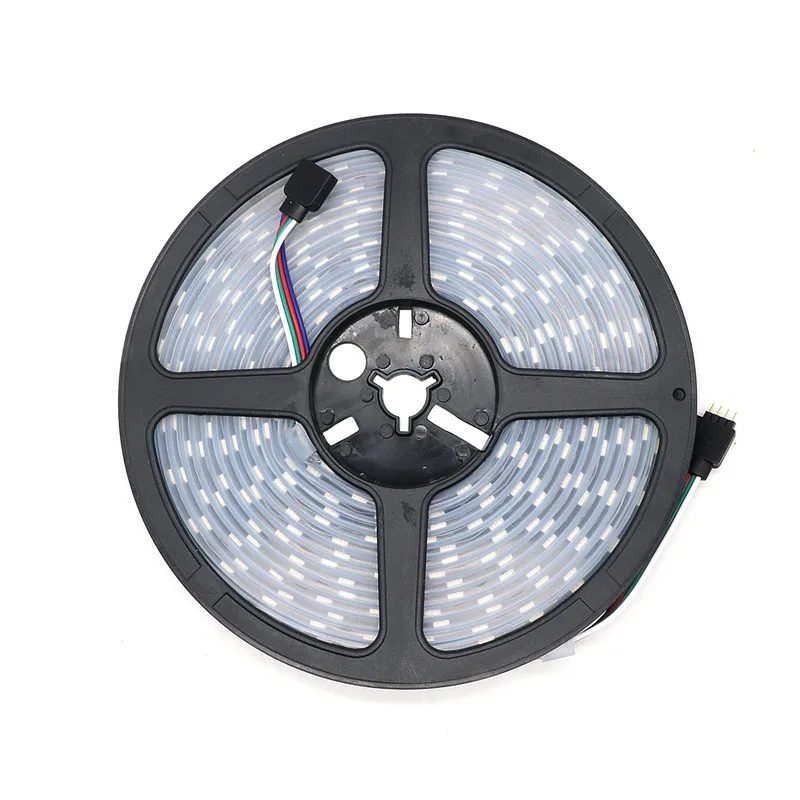 Waterproof IP67 Silicone Tube 5M 300led DC 12V RGB LED Strip 5050 SMD ...