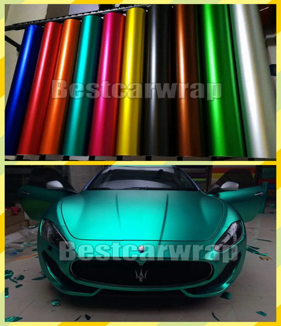 Chrome Vehicle Wrap Satin Chrome Wrap Car Film Roll, Matte Finish, Air ...