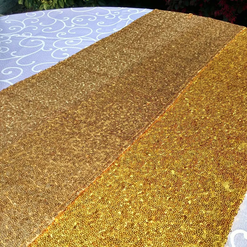 Sparkling Sequin Gold Glitter Table Runner 30x275cm Gold/Silver Ideal ...