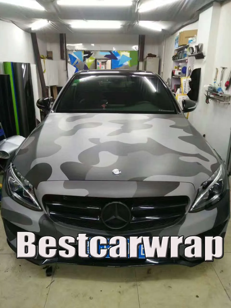 Camo Car Wrap: Large Black Gray Camouflage Vinyl Full Vehicle Wrapping ...